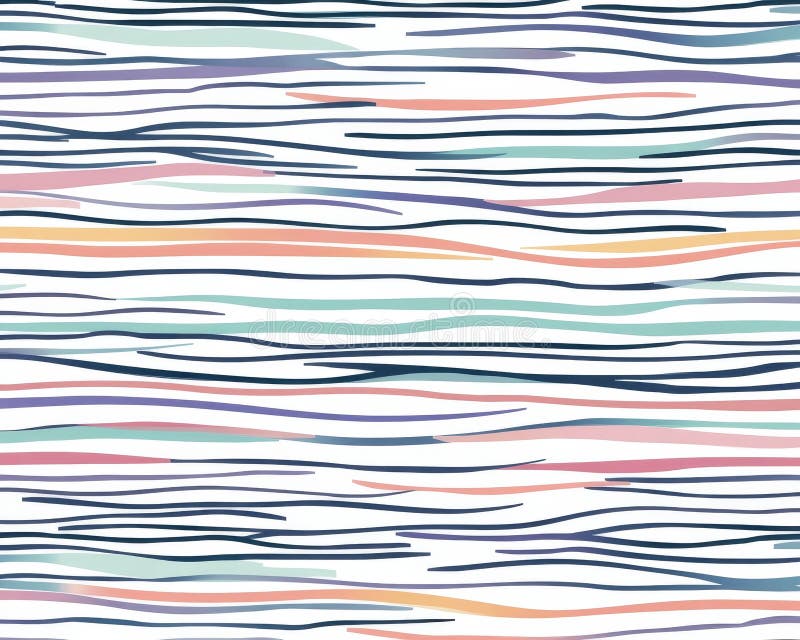 A Cheerful, Rough Hand-drawn Horizontal Doodle with Ink Lines Creating ...