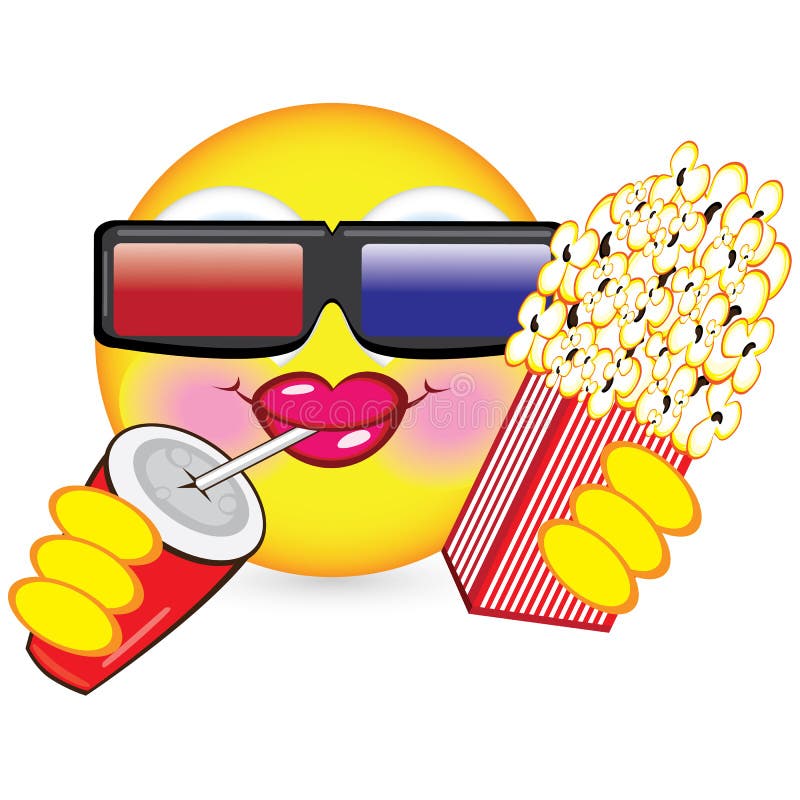Eating Popcorn Emoticon Gif