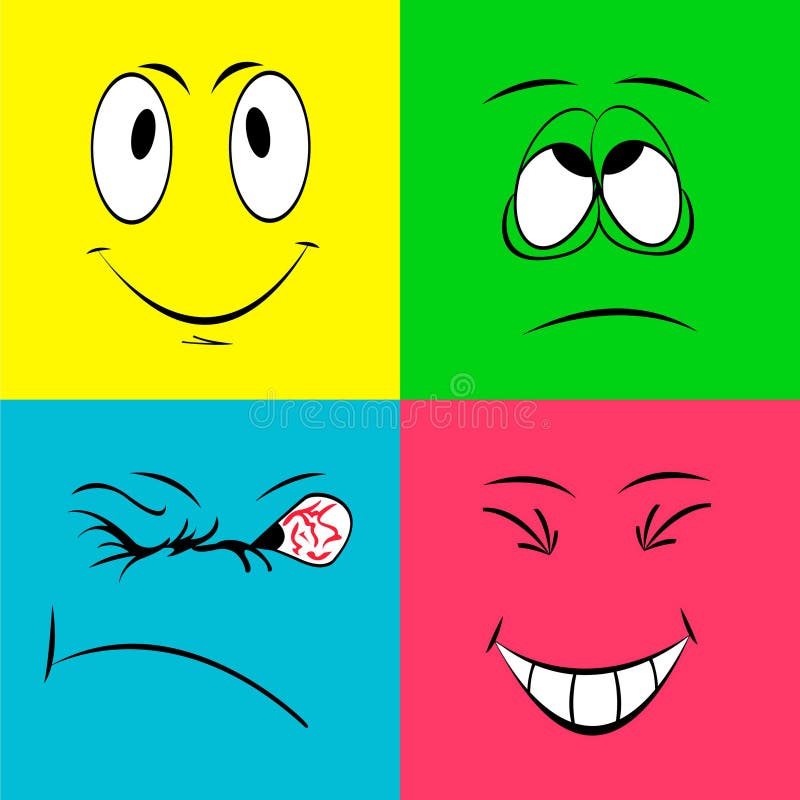 Cheerful smiley faces stock illustration. Illustration of smiling - 5295530