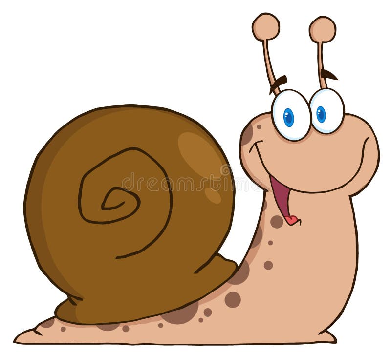 Snail Big Eyes Funny Cartoon Stock Illustration - Illustration of snail ...