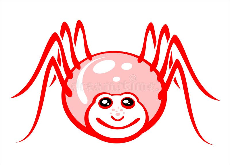 Cheerful Pink Stylized Spider Stock Illustrations – 2 Cheerful Pink ...
