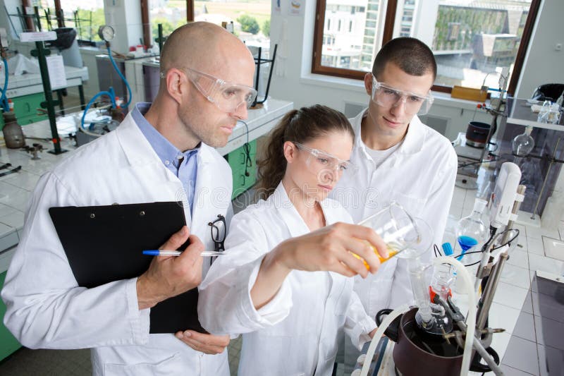 Cheerful Student Scientists in Lab Stock Image - Image of scientific ...