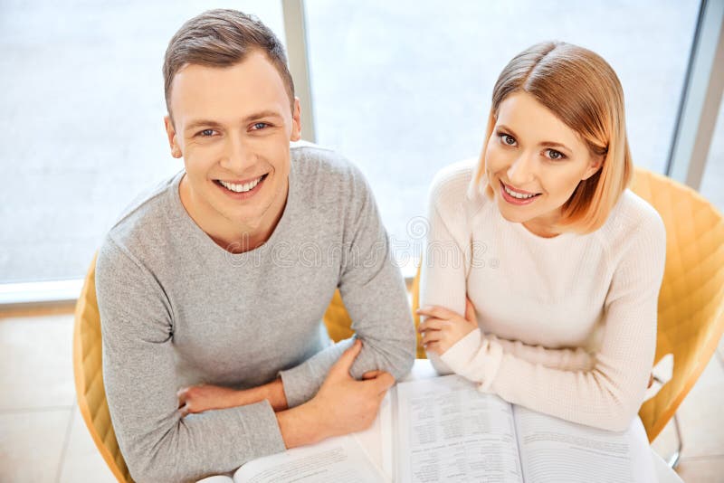Cheerful student studying stock image. Image of stylish - 68453099