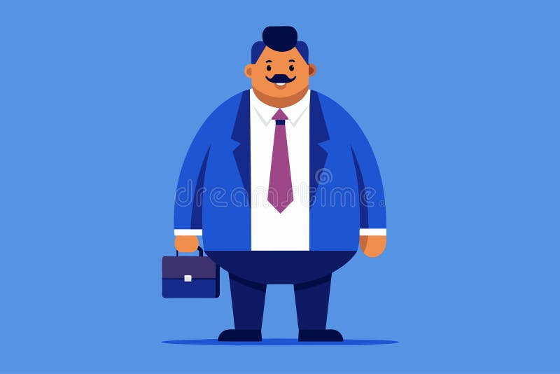 A Cheerful, Suited Cartoon Businessman Ready for Work Stock Vector ...