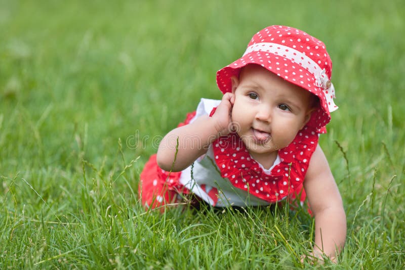 Cheerful summer walk stock photo. Image of infant, face - 20190168