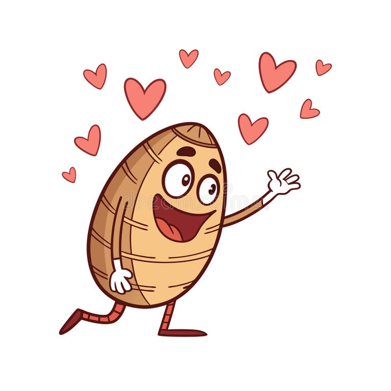 Cheerful Taro Character with Unique Features Stock Vector ...