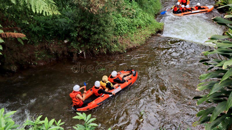 Cheerful Team is Rafting on a River Editorial Photography - Image of ...