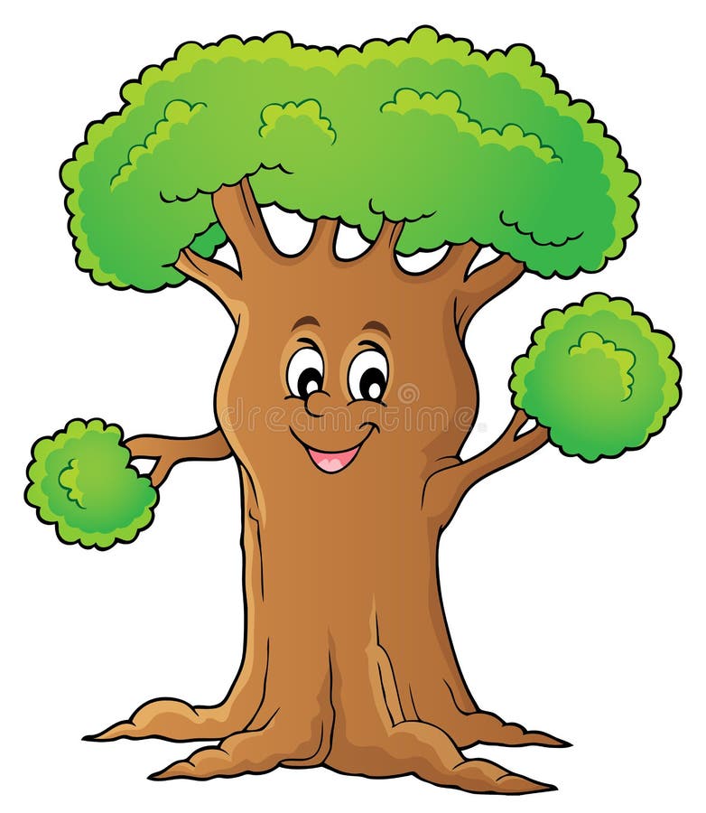 Cartoon tree character stock vector. Illustration of fairytale - 10015282