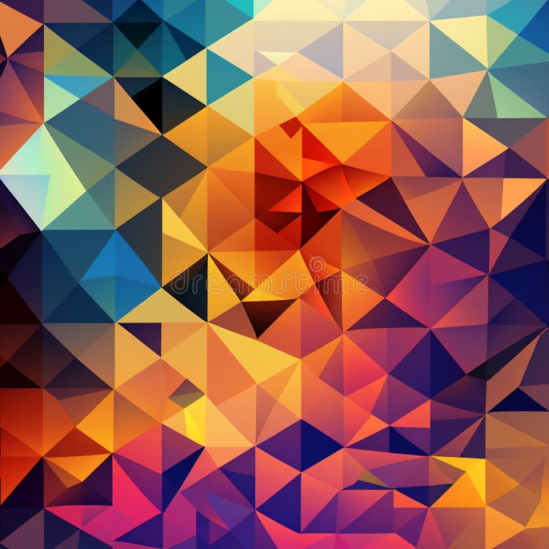 Cheerful Triangular Multicolored Abstraction Stock Illustration ...