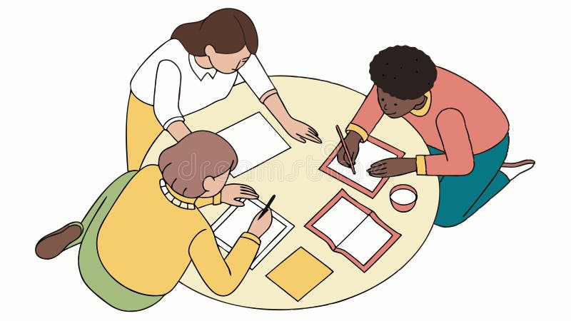 Children Collaborating on School Project, Group Study, Education ...