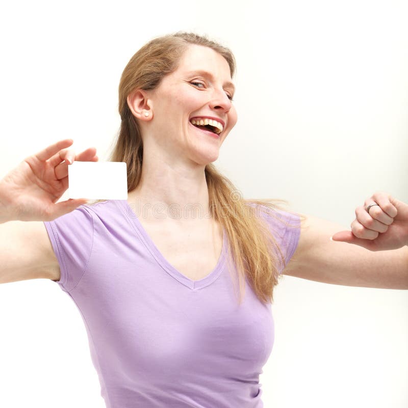 Supercilious Woman Taking a Payoff Stock Photo - Image of blonde, bonus ...