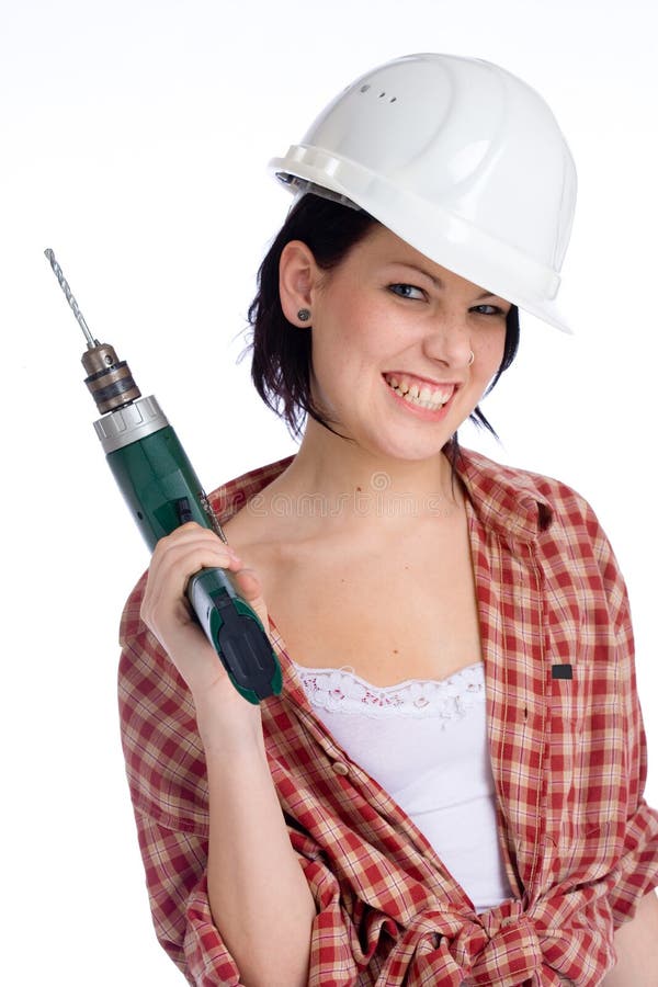 Cheerful worker stock image. Image of building, class - 2168629