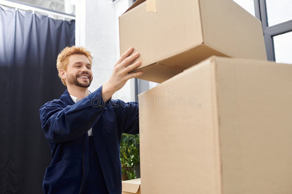 Efficient Packing and Unpacking Process with Stock Photo - Image of ...
