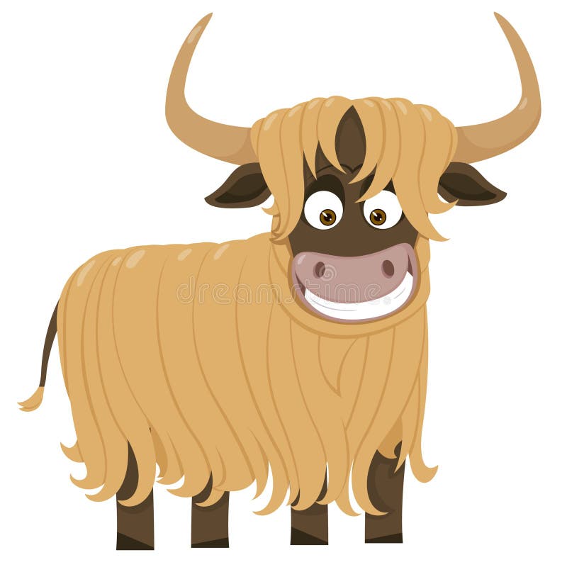 Cheerful yak stock vector. Illustration of illustrated - 19559113