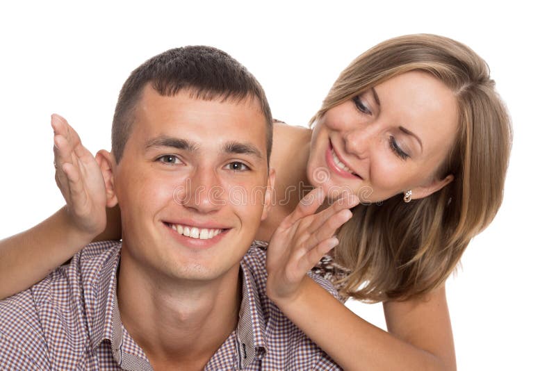 Cheerful young couple stock image. Image of girlfriend - 46290651