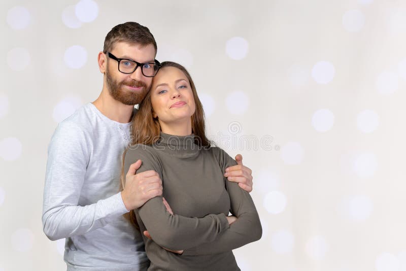 Cheerful young couple stock photo. Image of looking, couple - 68306386