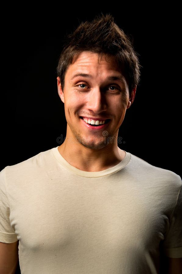 Cheerful young man stock photo. Image of handsome, casual - 21007628