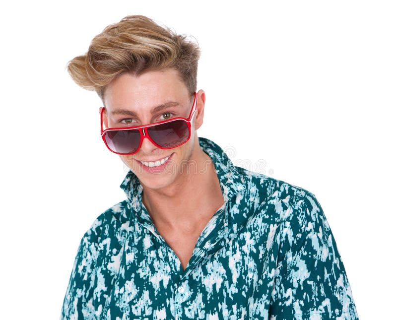 Cheerful Young Man Smiling With Arms Crossed Stock Image Image Of