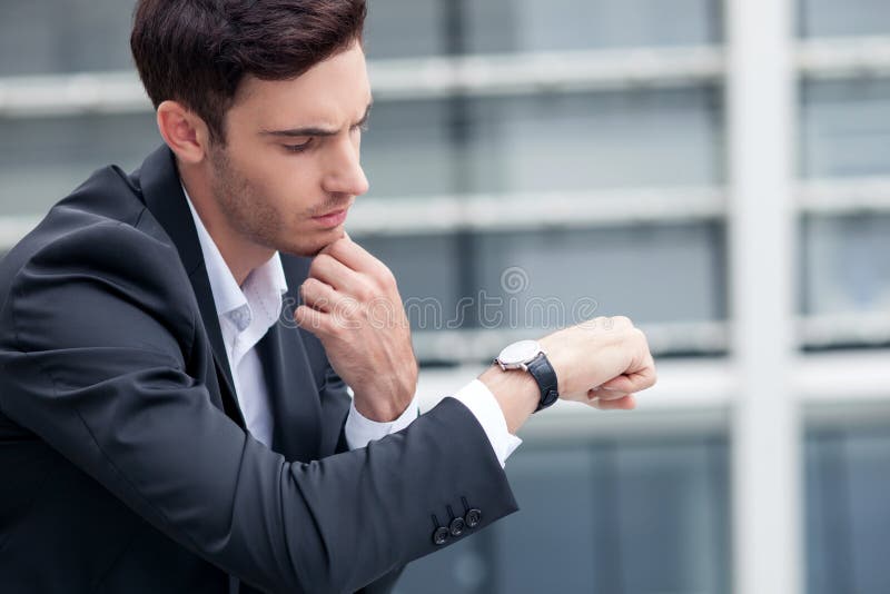 Cheerful Young Man is Waiting for His Business Stock Image - Image of ... Cheerful Young Man is Waiting for His Business Stock Image - Image of ...