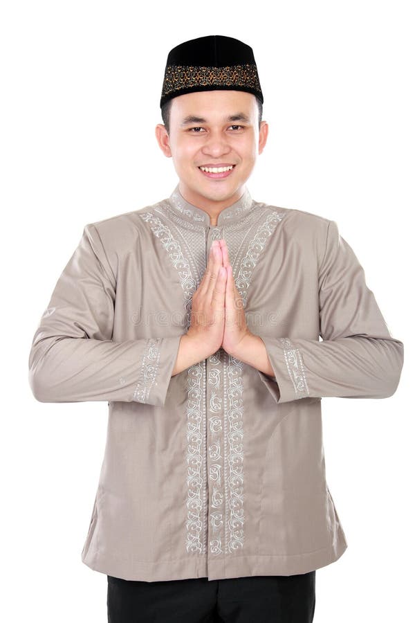 Cheerful young muslim man stock photo. Image of fashion - 50928666