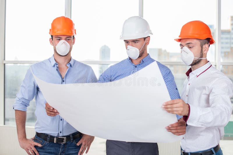 Cheerful Young Workers are Building a New Stock Photo - Image of ...