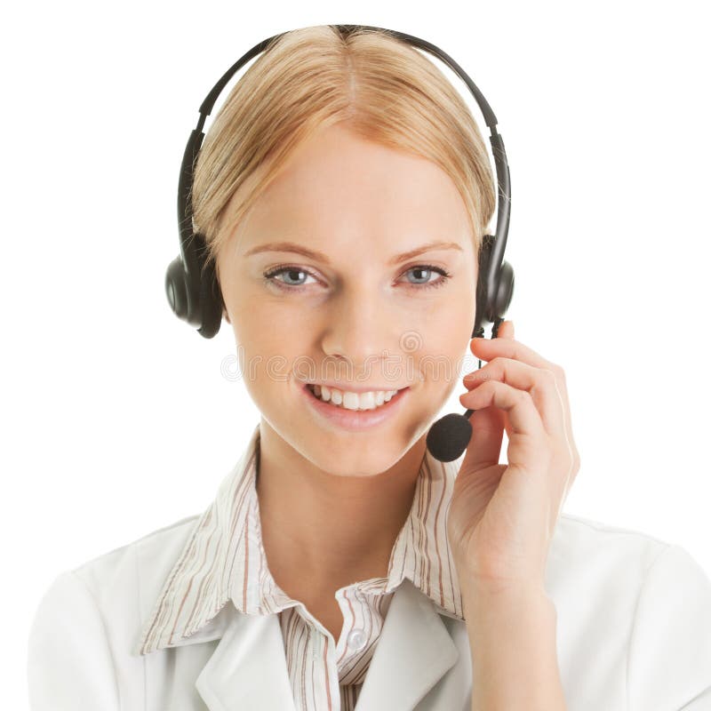 Call center operator stock image. Image of agent, microphone - 52408115