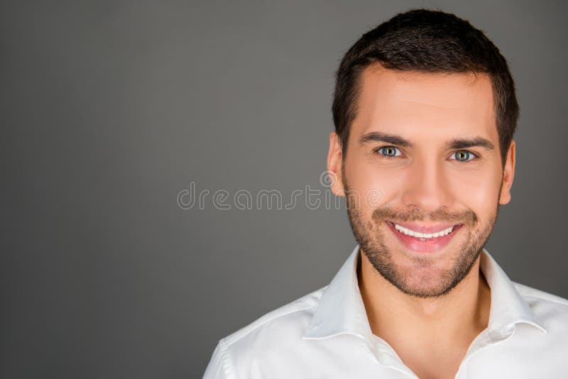 A Cheerfull Man in White Shirt Stock Image - Image of lifestyle ...