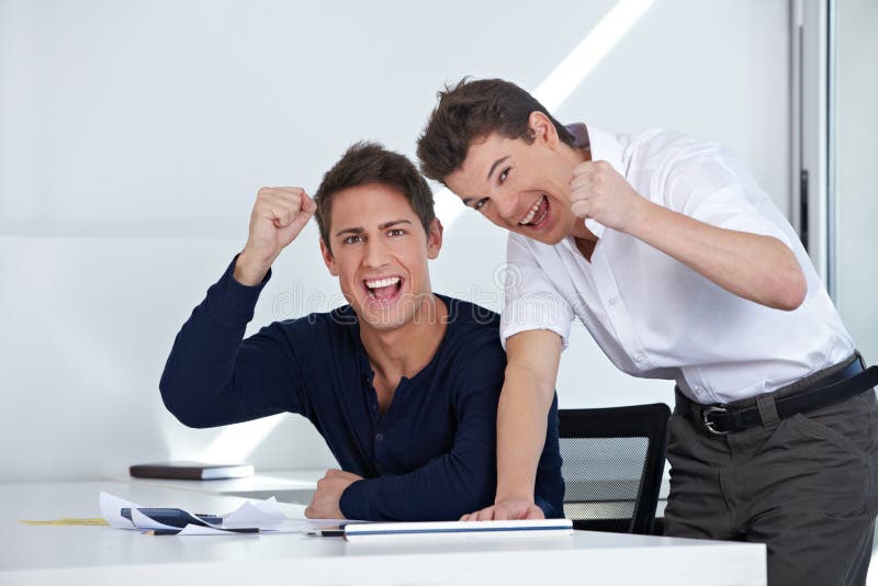 Cheering Business People in Their Stock Image - Image of motivation ...