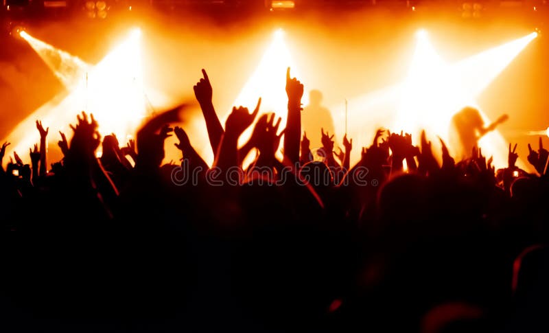 Cheering crowd stock image. Image of group, light, nightlife - 25538619
