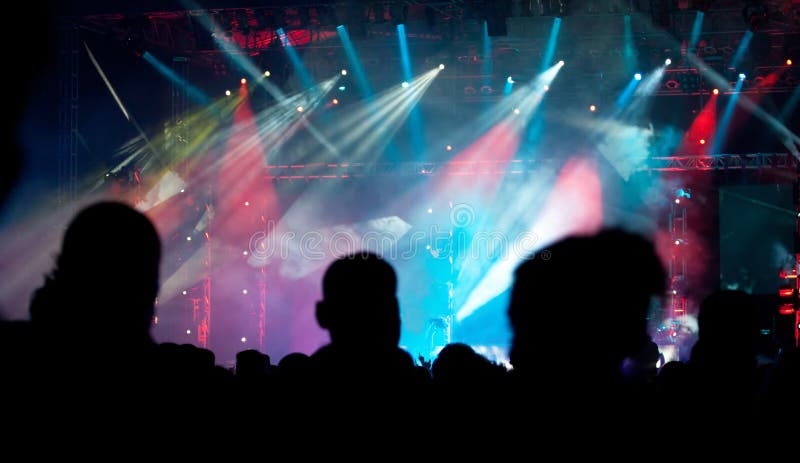Cheering crowd at concert stock image. Image of packed - 42994183