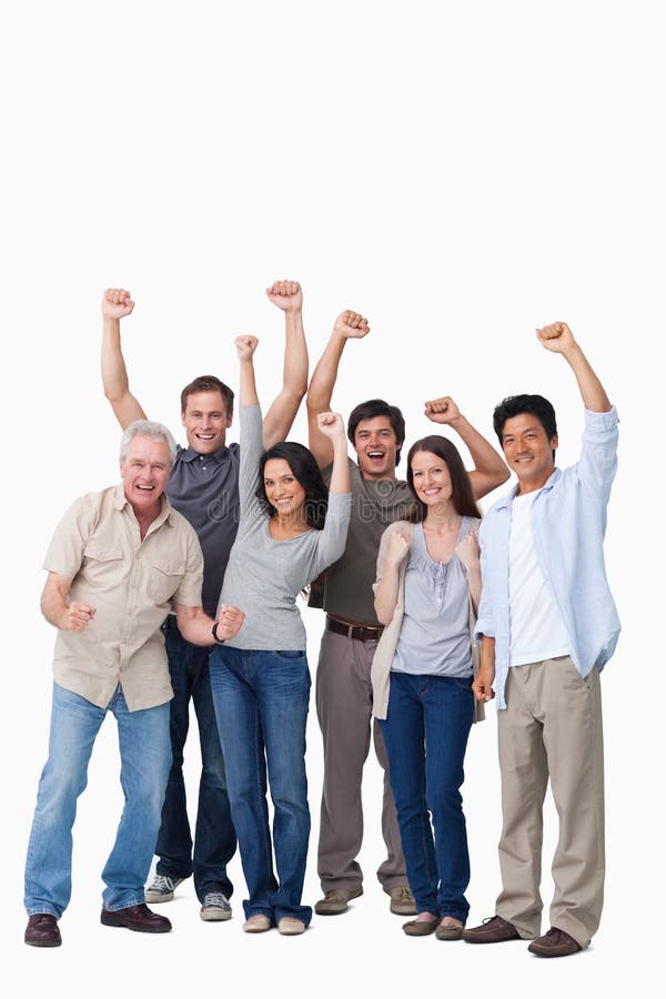 Large Group of Diverse People Celebrating Together Stock Image - Image ...