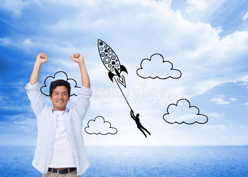 Stick Figure Arms Up Stock Illustrations – 89 Stick Figure Arms Up ...