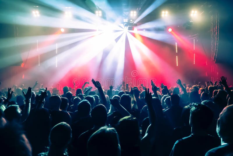 Concert Crowd at Rock Concert Stock Photo - Image of rock ...