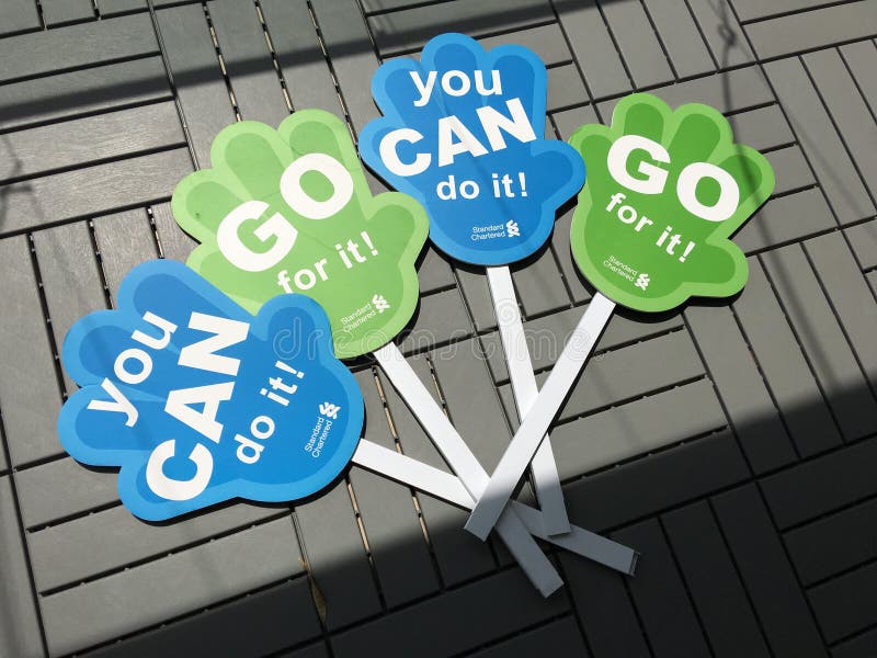 Cheering Props Standard Chartered Marathon Editorial Stock Photo ...