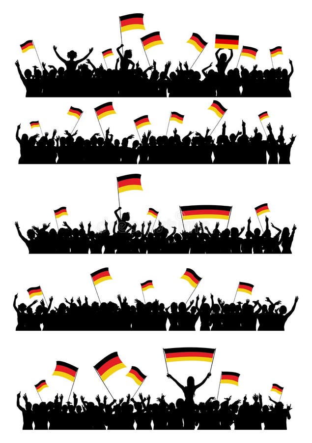 Cheering or Protesting Crowd Germany Stock Vector - Illustration of ...
