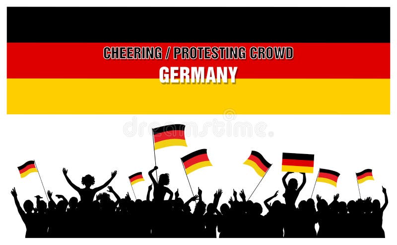 Cheering or Protesting Crowd Germany Stock Vector - Illustration of ...