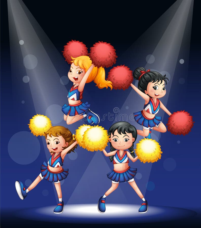 Cheerleaders stock vector. Illustration of cheer, dance - 9573035