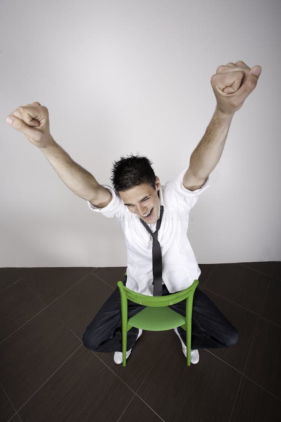 Cheering student stock image. Image of think, pose, hands - 16756505