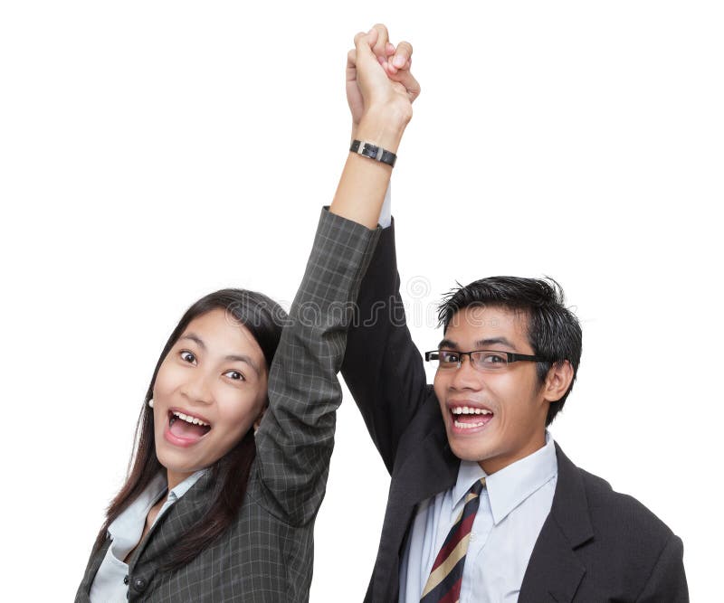 Cheering Successful Business Team Stock Image - Image of laughing ...