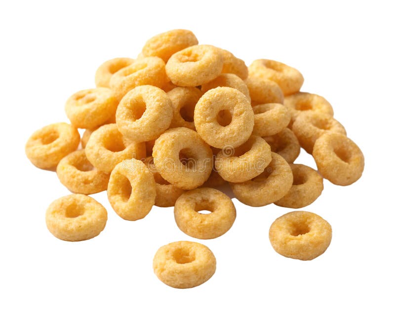 Cheerios Corn Cereal Rings on White Stock Illustration - Illustration ...