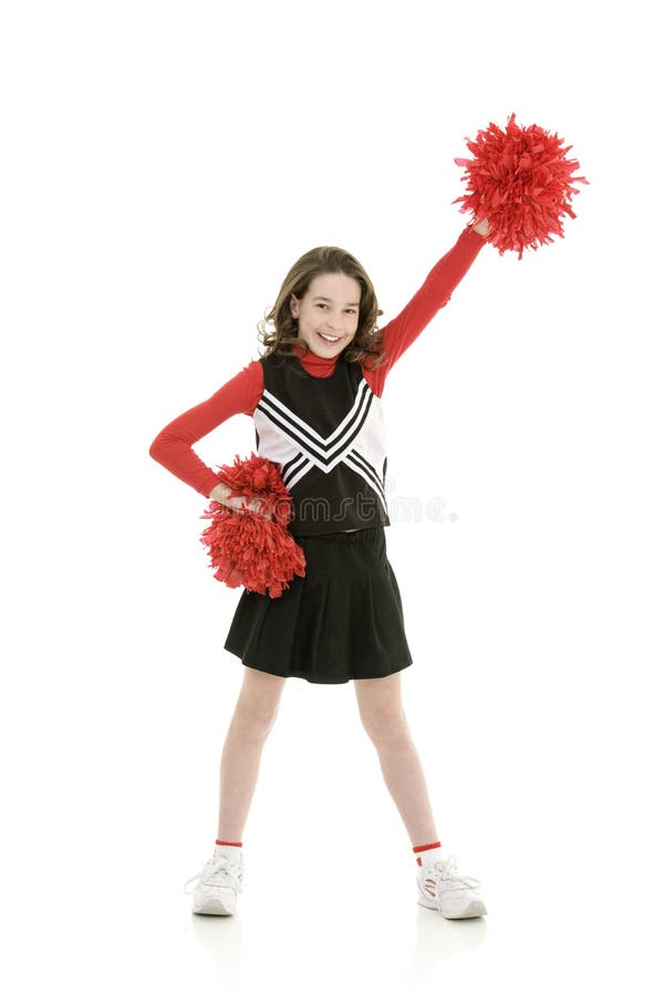 Cheerleader Jumping stock image. Image of black, girl - 9477315