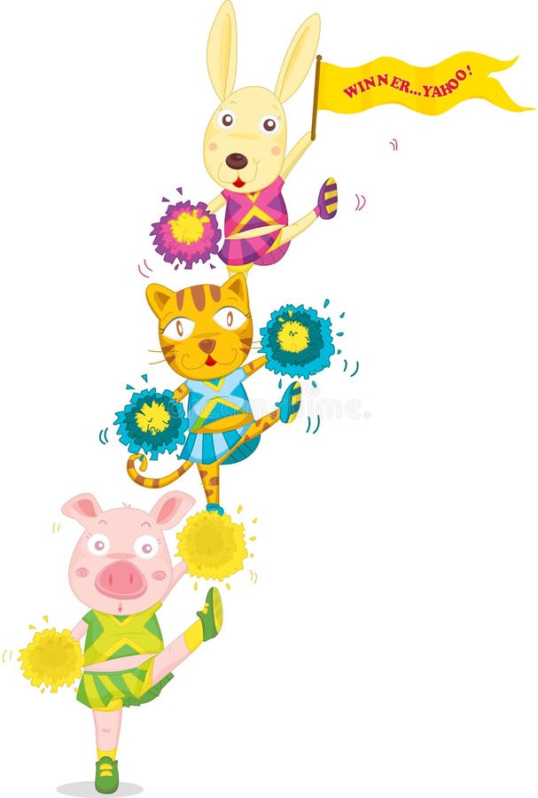 Rabbit Cheerleading Stock Illustrations – 4 Rabbit Cheerleading Stock ...
