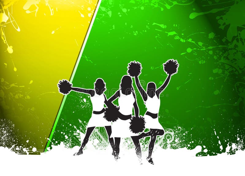 Cheerleader background stock illustration. Illustration of people ...