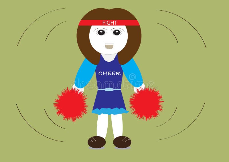 Cheerleader cheering stock vector. Illustration of girl - 48089560