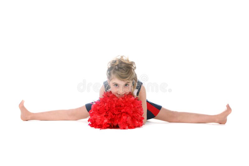 Cheerleader Girl Doing a Split Stock Image - Image of pride, portrait ...