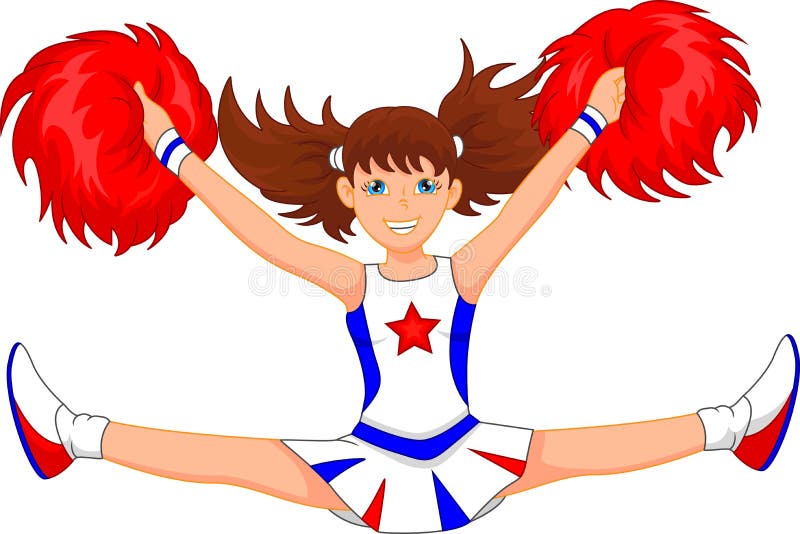 Cheerleader girl stock vector. Illustration of pose, figure - 86851044