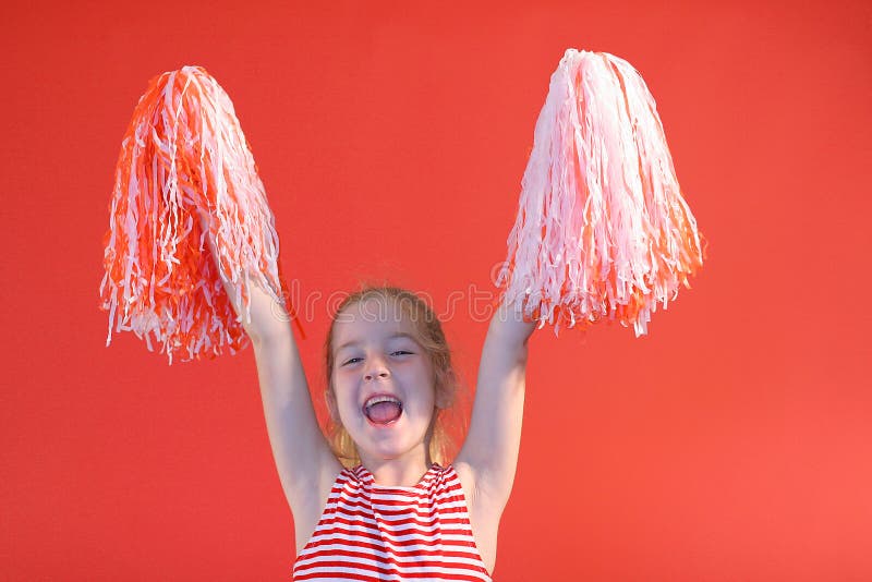 Cheerleader girl yelling stock image. Image of beautiful - 2249855