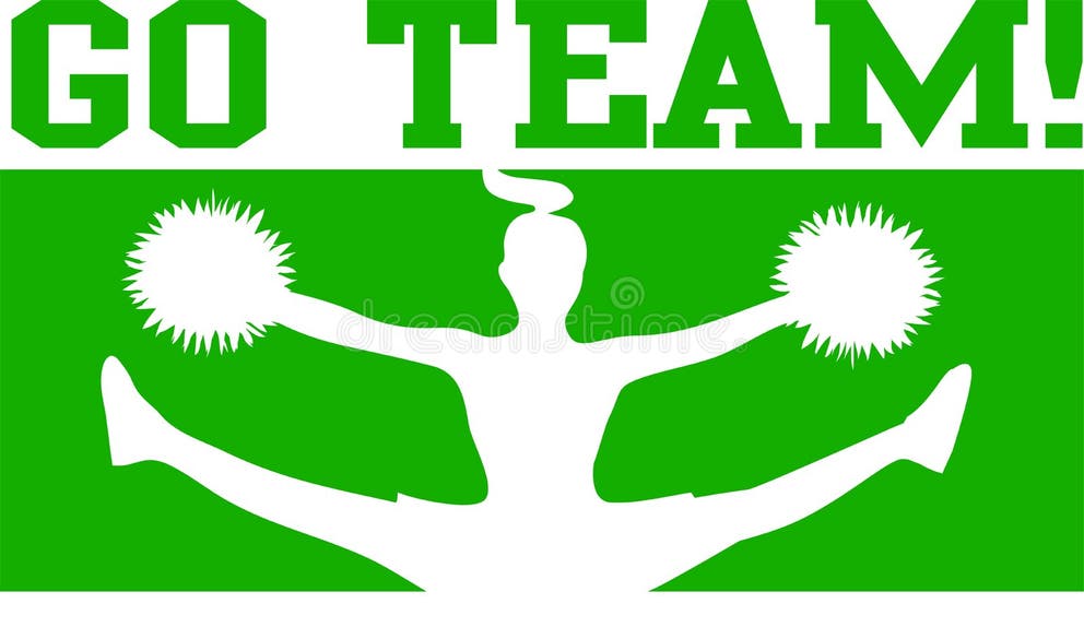 Cheerleader Go Team Green/eps Stock Vector - Illustration of ...
