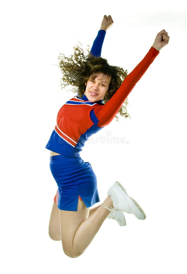 Cheerleader Jumping stock image. Image of body, beautiful - 18752183