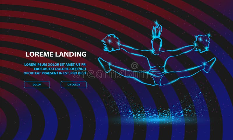 Cheer Jump Split Silhouette Stock Illustrations – 16 Cheer Jump Split ...